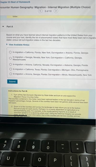 Chapter 03 Best of Homowork hcounter Human Geography: | Chegg.com
