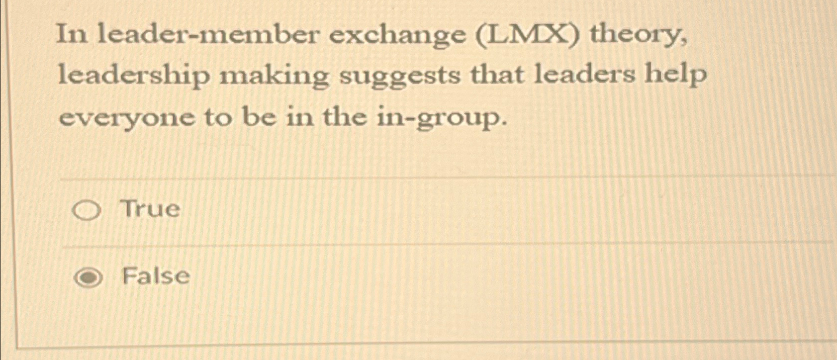 Solved In leader-member exchange (LMX) ﻿theory, leadership | Chegg.com