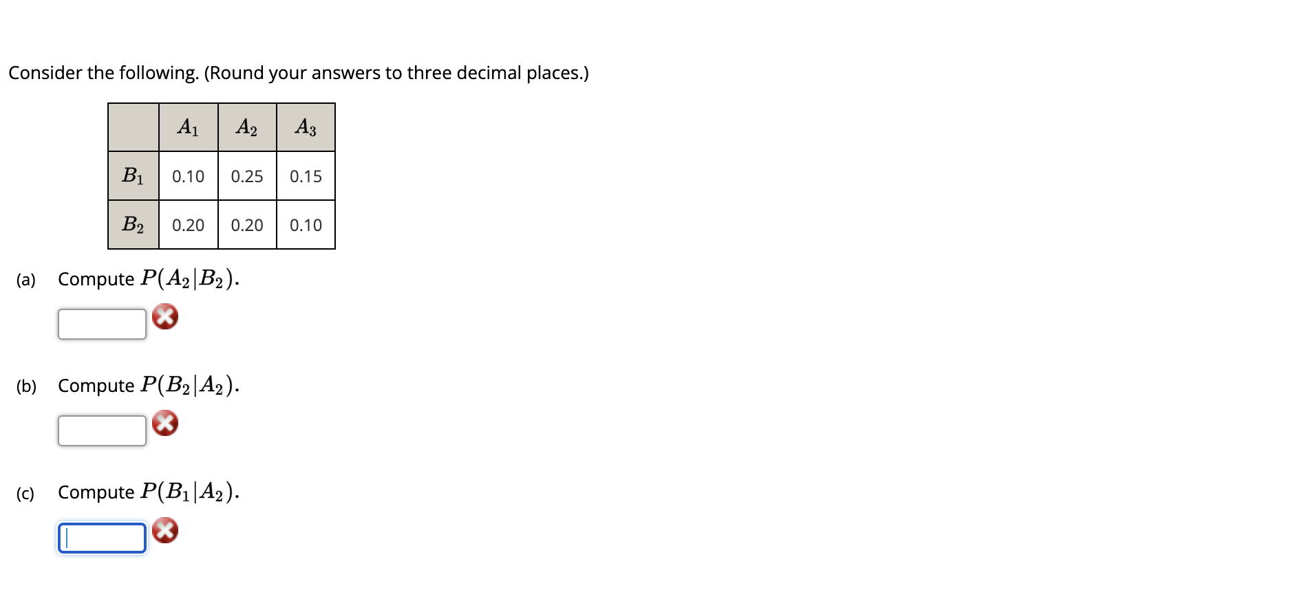 Solved Consider the following. (Round your answers to three | Chegg.com