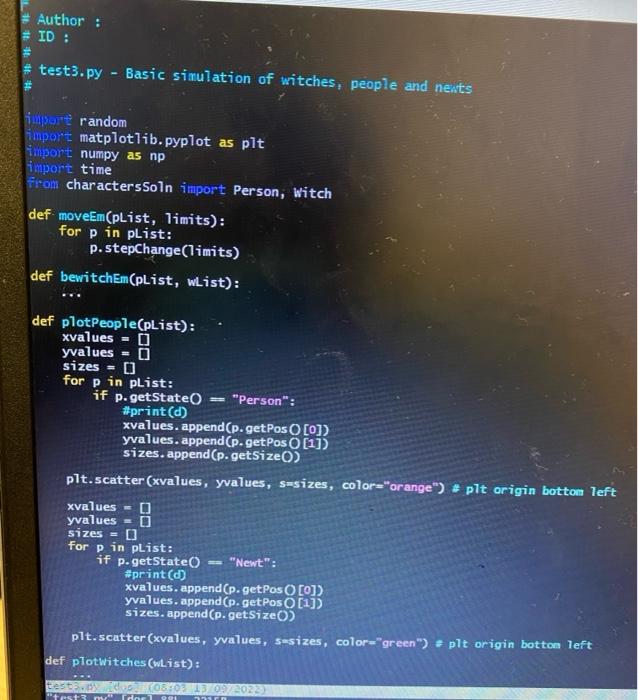 Solved Modify the code to: 1. Add more people to have 10 in | Chegg.com