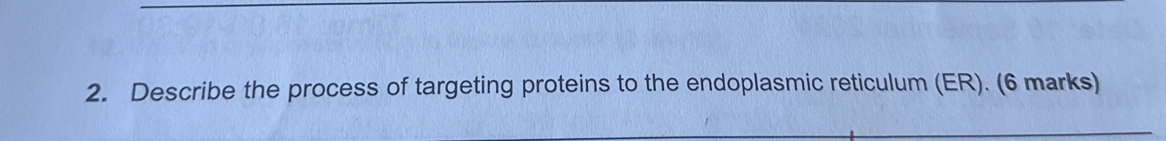 Solved Describe the process of targeting proteins to the | Chegg.com