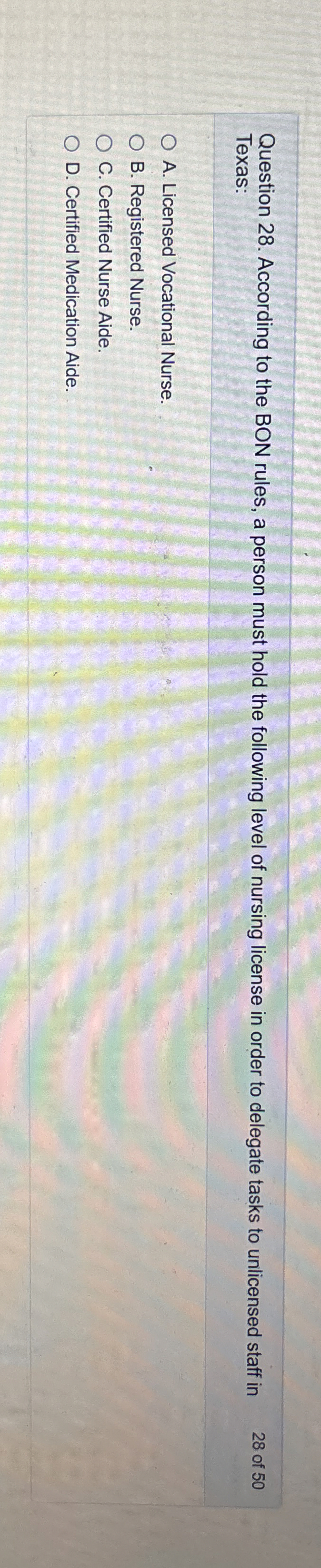 Solved Question 28. ﻿According to the BON rules, a person | Chegg.com