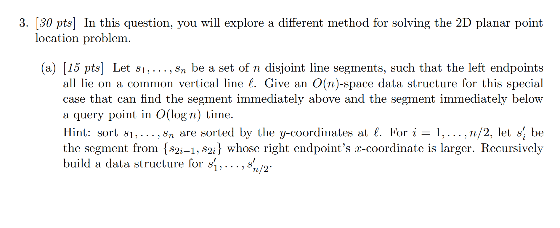 3. [30pts ] In this question, you will explore a | Chegg.com