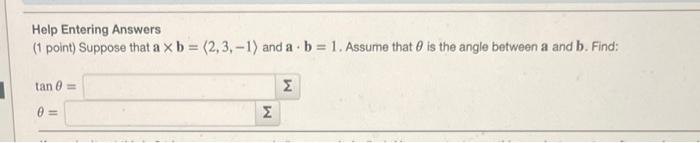Solved Help Entering Answers (1 point) Suppose that | Chegg.com Solved Help Entering Answers (1 point) Suppose that | Chegg.com