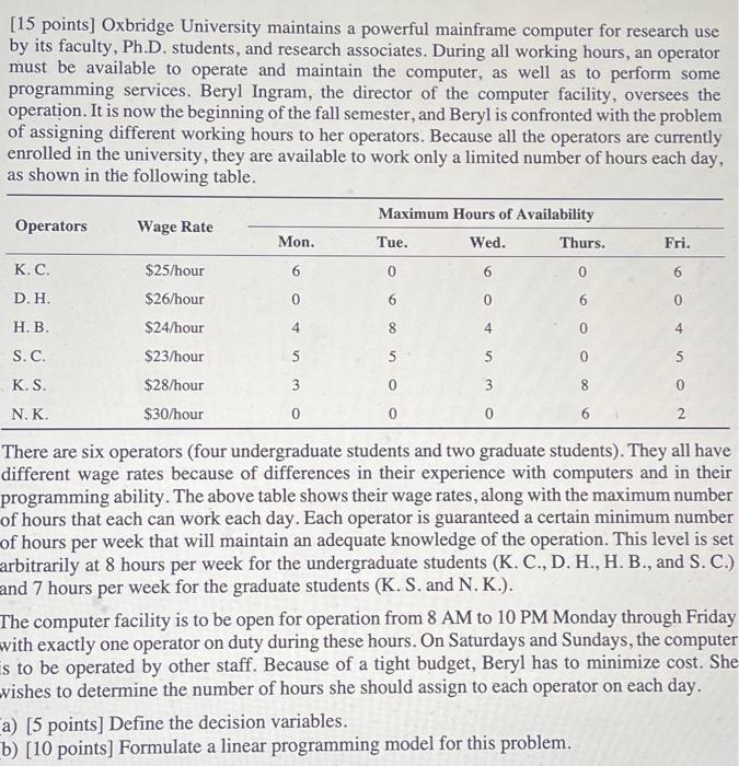 Solved Please show all work! | Chegg.com