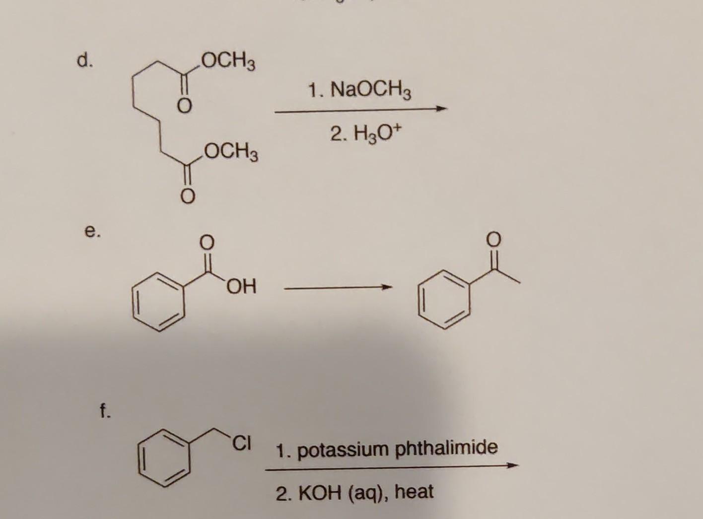 Solved Predict the products for these reactions. You should | Chegg.com