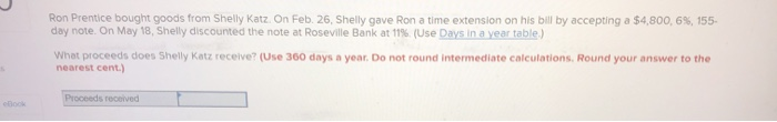 Solved Ron Prentice bought goods from Shelly Katz. On Feb. | Chegg.com