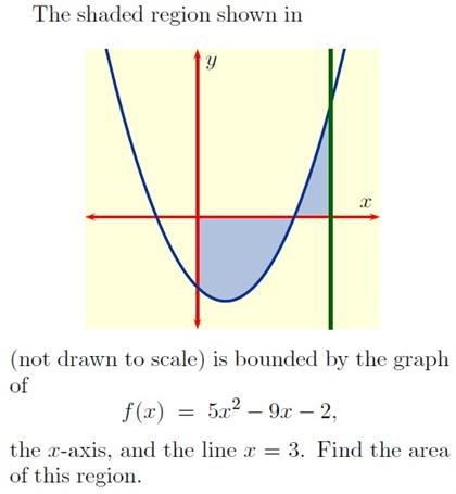 Solved The shaded region shown in (not drawn to scale) is | Chegg.com