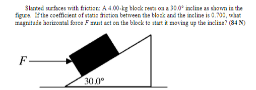 Solved Slanted surfaces with friction: A 4.00kg ﻿block rests | Chegg.com