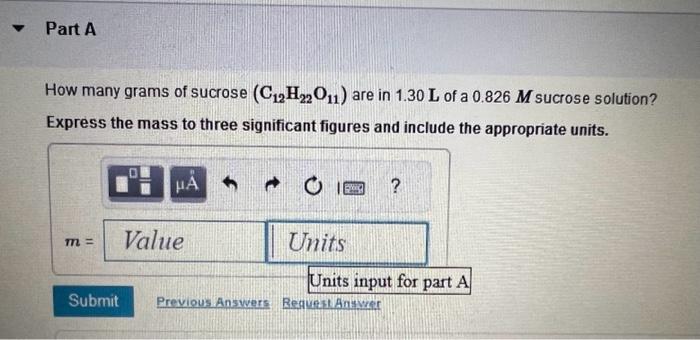 Solved How many grams of sucrose (C12H22O11) are in 1.30 L | Chegg.com