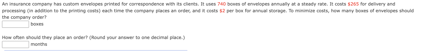 Solved An insurance company has custom envelopes printed for | Chegg.com