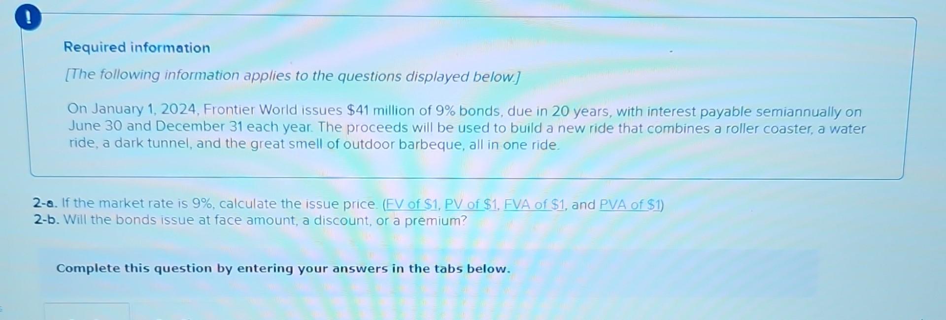 Solved If the market rate is 9%, calculate the issue | Chegg.com