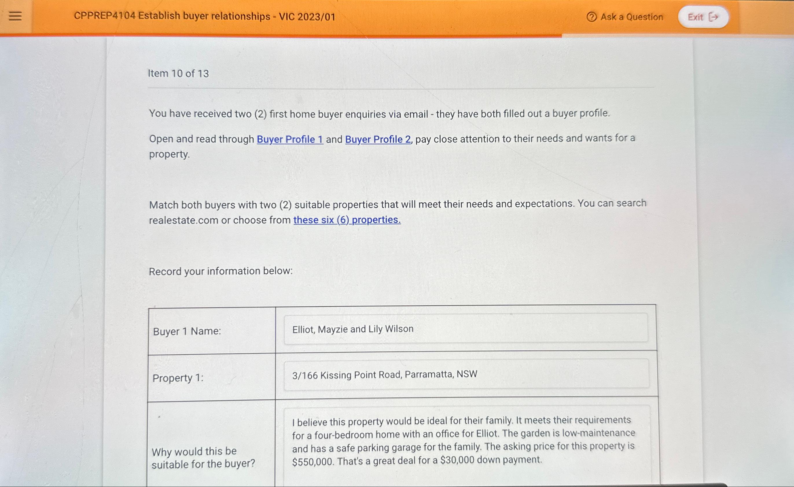 Solved CPPREP4104 ﻿Establish buyer relationships - ﻿VIC | Chegg.com