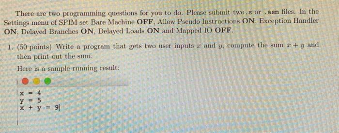Solved Help, we use QtSpim to run our programs. let me know | Chegg.com