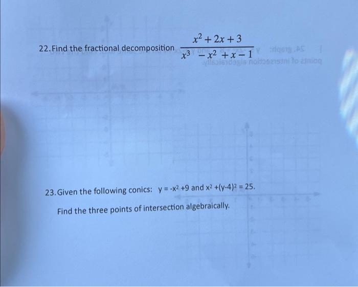 Solved 22 Find The Fractional Decomposition