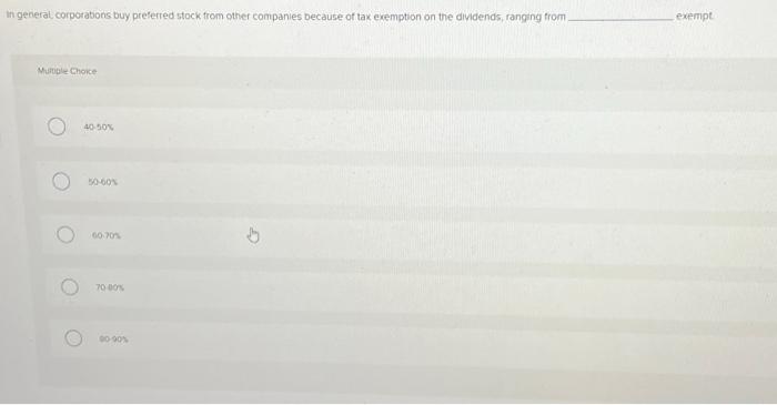 Solved In general corporations buy preferred stock from | Chegg.com