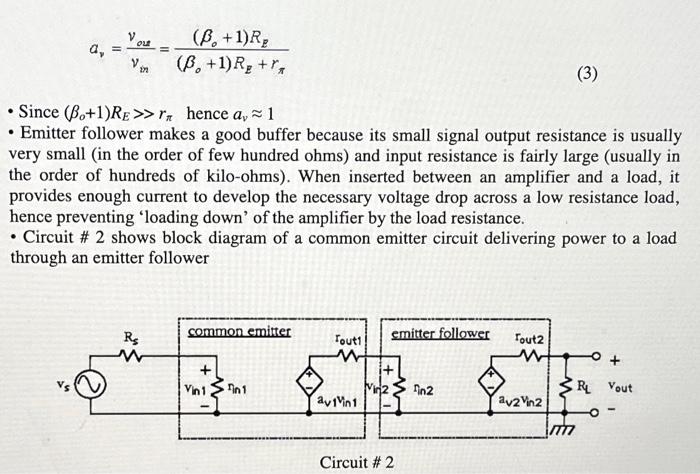Solved 1. Draw the small signal model of the emitter | Chegg.com