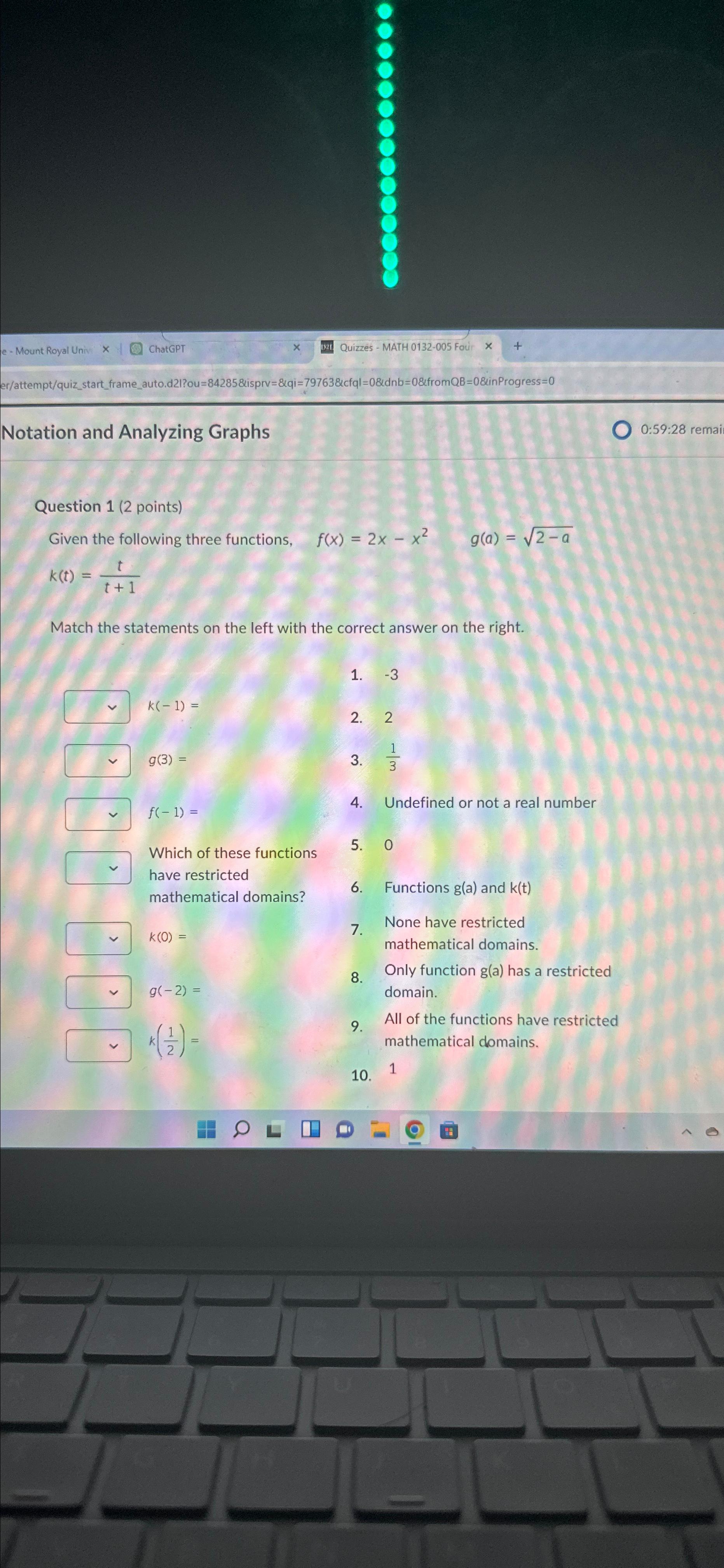Solved Notation and Analyzing Graphs0:59:28 ﻿remaiQuestion | Chegg.com