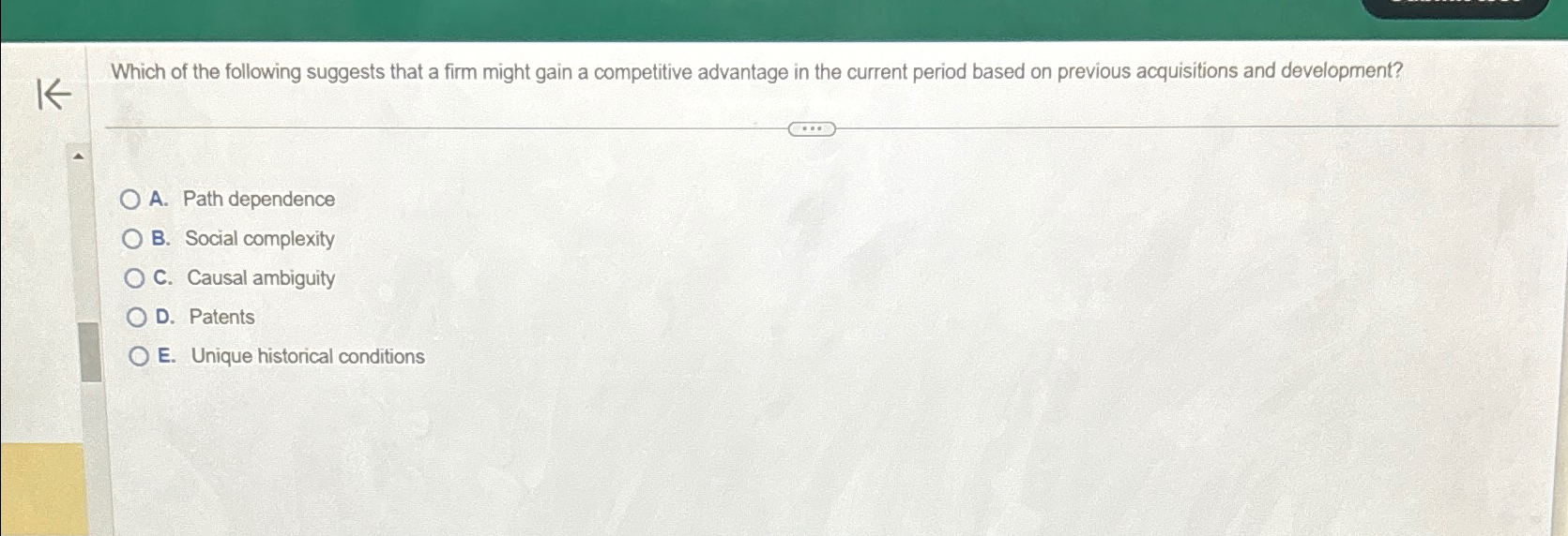 Solved Which of the following suggests that a firm might | Chegg.com