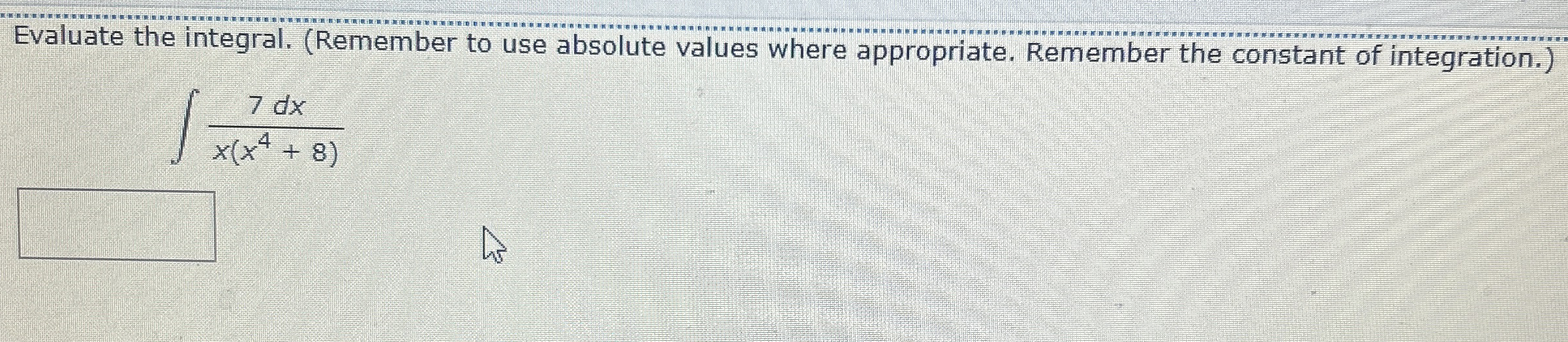 Solved Evaluate the integral. (Remember to use absolute | Chegg.com