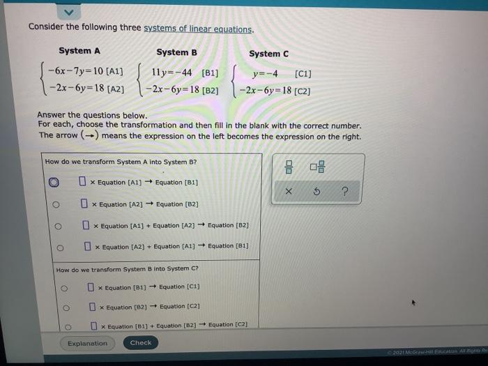 Solved Consider The Following Three Systems Of Linear