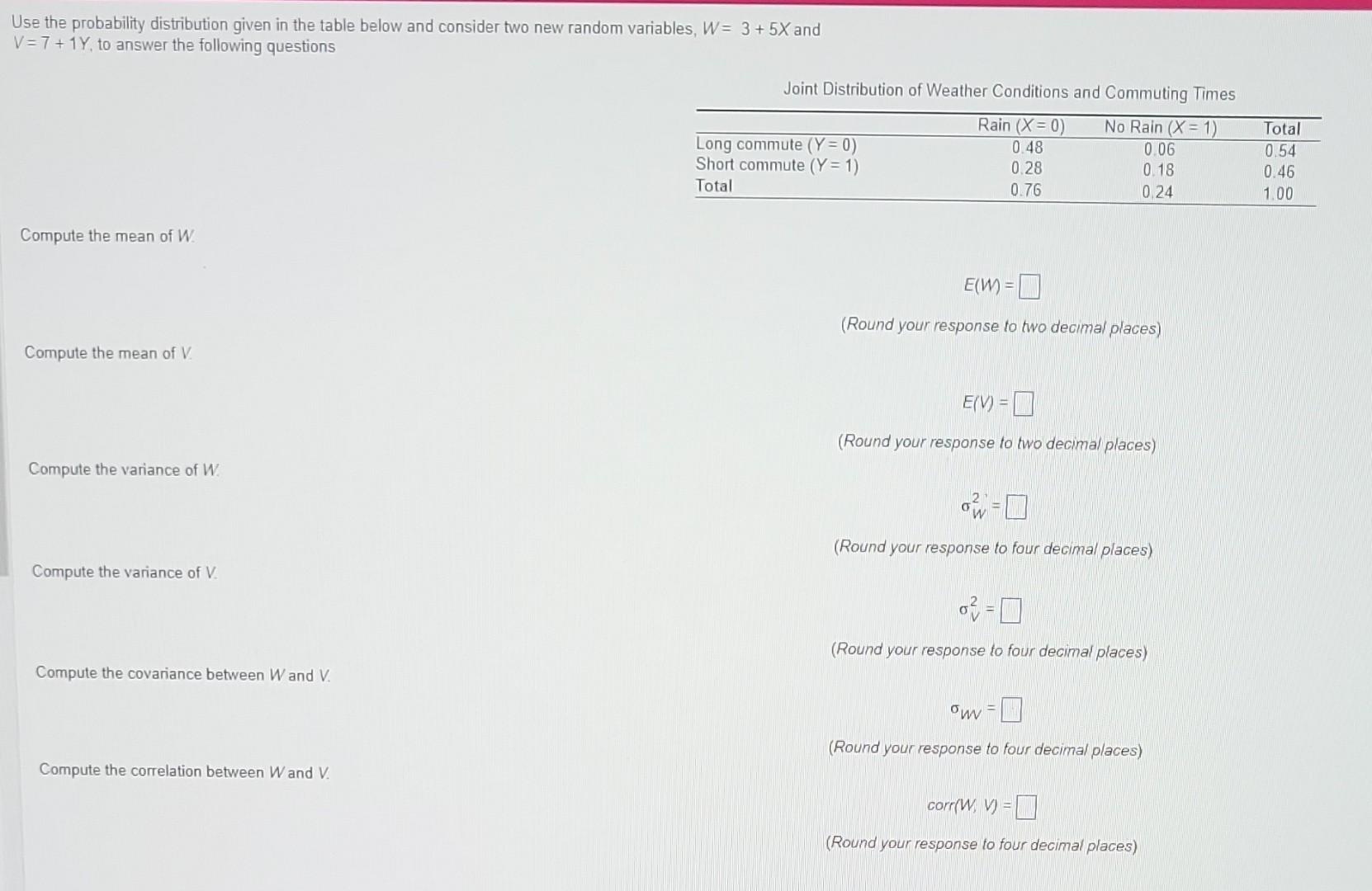Solved Use the probability distribution given in the table | Chegg.com