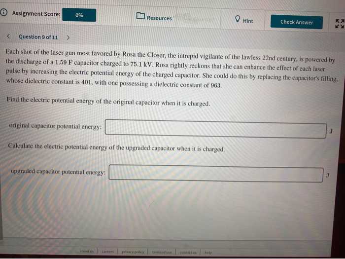 Solved Assignment Score: 0% Resources Hint Check Answer