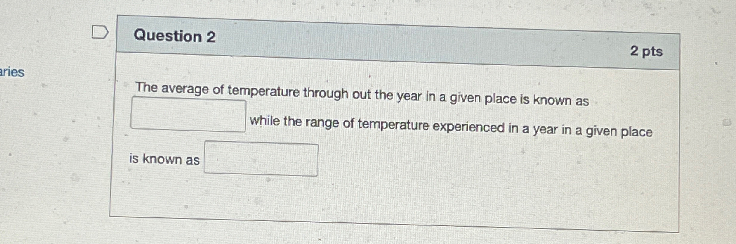 Solved Question 22 ﻿ptsThe averace of temperature through | Chegg.com