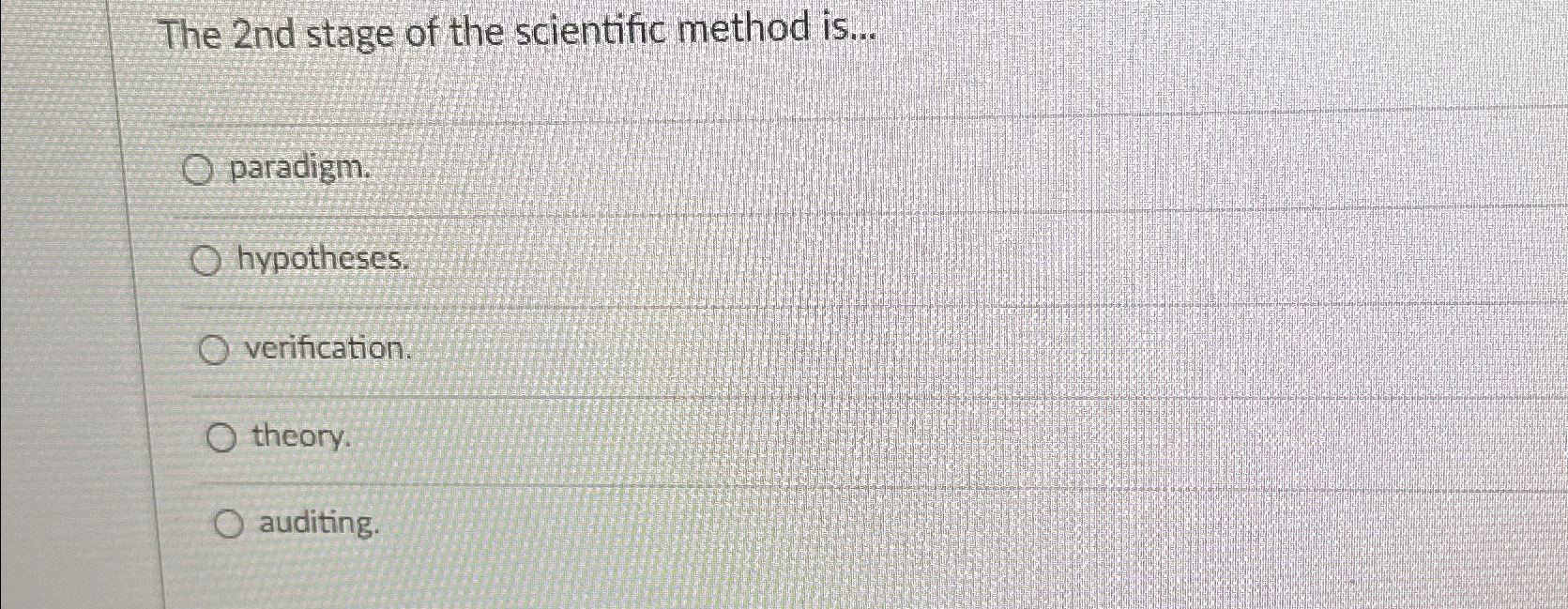Solved The 2 ﻿nd stage of the scientific method | Chegg.com