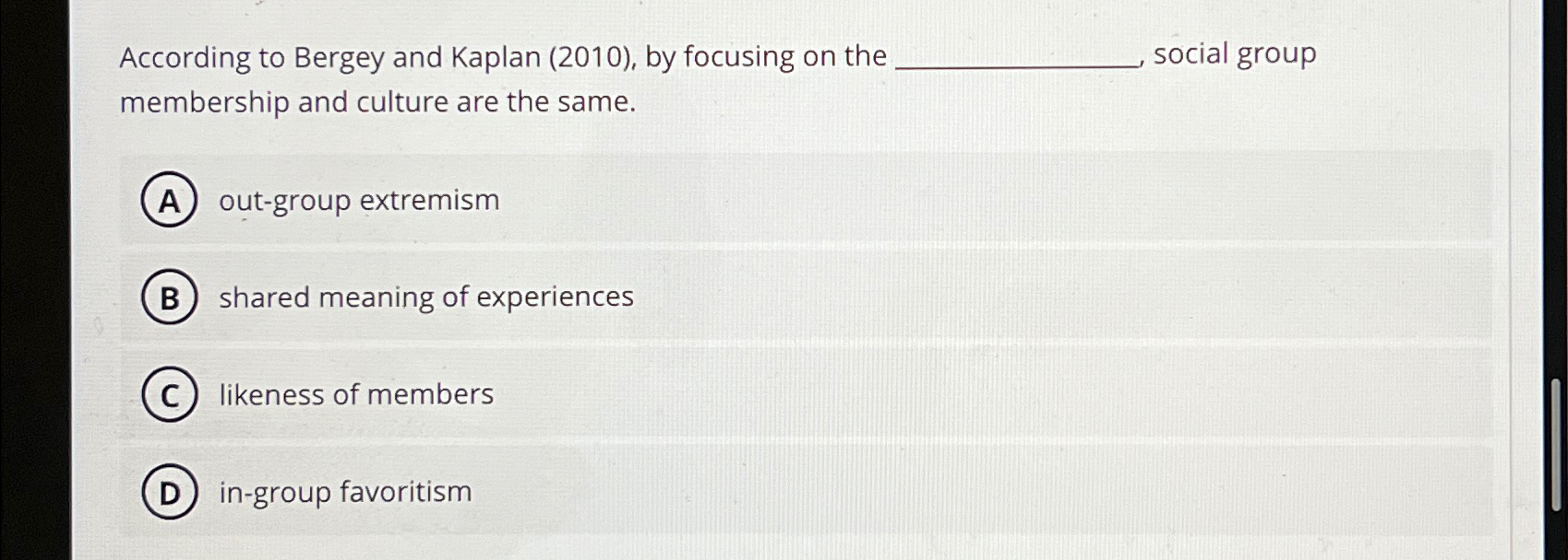 Solved According to Bergey and Kaplan (2010), ﻿by focusing | Chegg.com