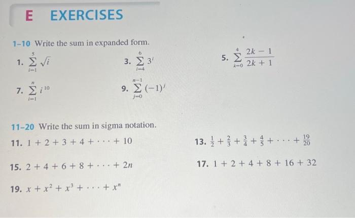 Solved 1-10 Write the sum in expanded form. 1. ∑i=15i 3. | Chegg.com