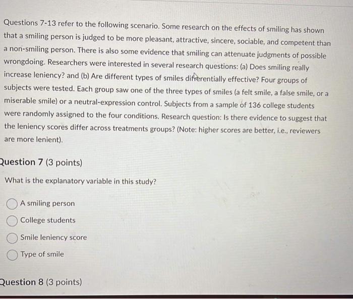Solved Questions 7-13 refer to the following scenario. Some | Chegg.com