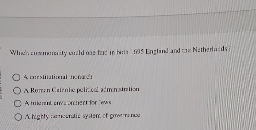Solved Which commonality could one find in both 1695 | Chegg.com