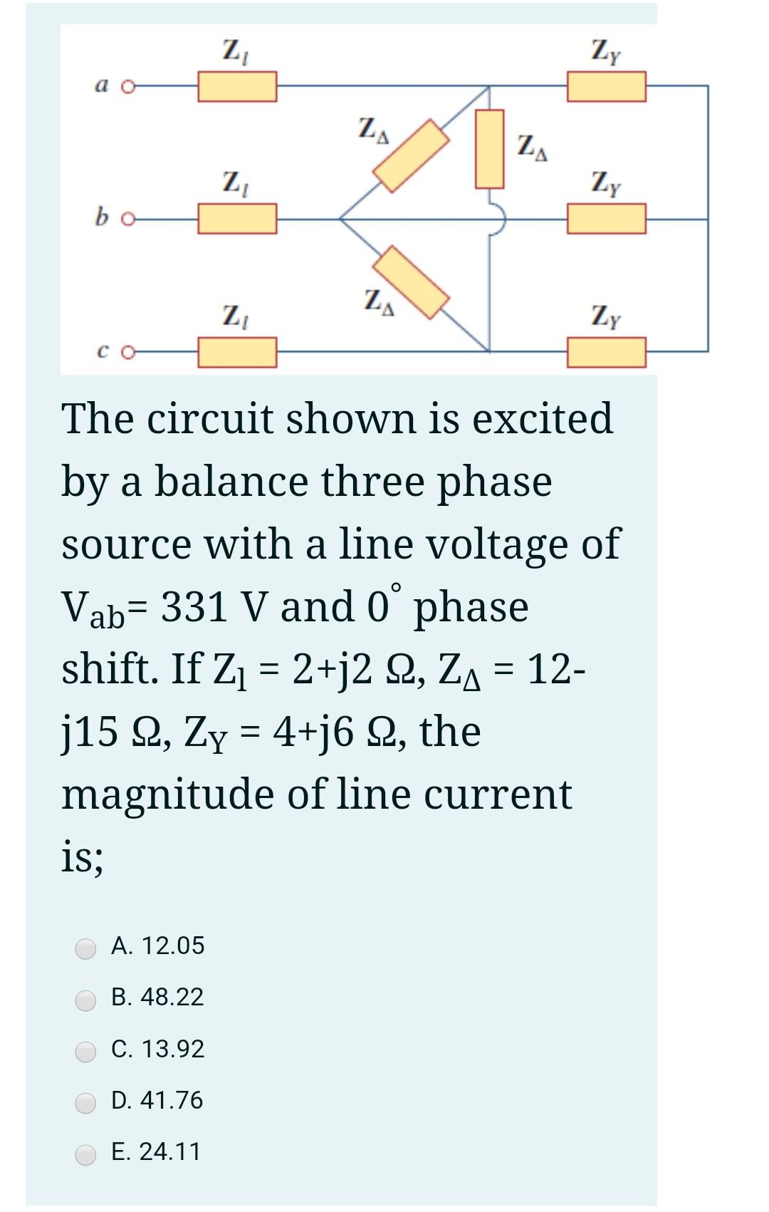 Solved Z Zy ZA ZA Z Zy b ZA Z Zy The circuit shown is | Chegg.com