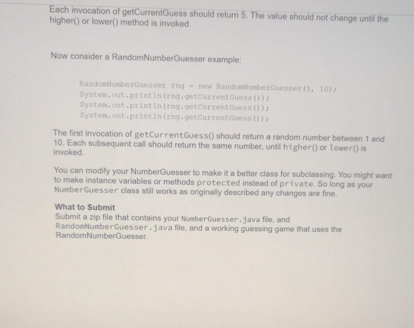 Solved Write A Subclass Of The Numberguesser Class Named 