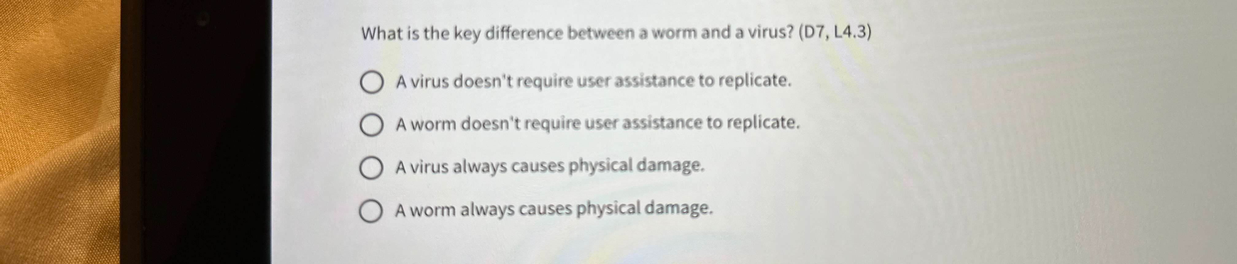 Solved What is the key difference between a worm and a | Chegg.com