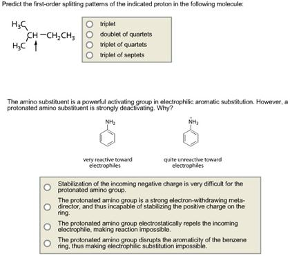 Solved Predict the first-order splitting patterns of the | Chegg.com