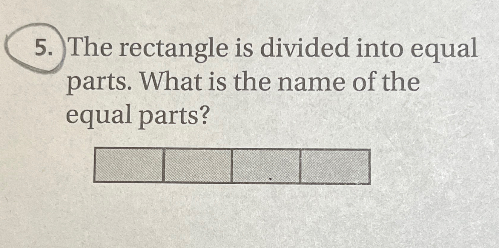Solved The rectangle is divided into equal parts. What is | Chegg.com