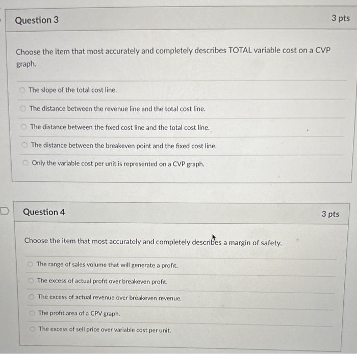 Solved Choose the item that most accurately and completely | Chegg.com