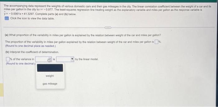 Solved The accompanying data represent the weights of | Chegg.com