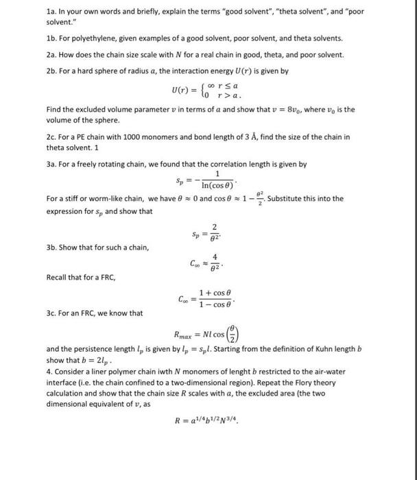 Solved 1a. In your own words and briefly, explain the terms | Chegg.com