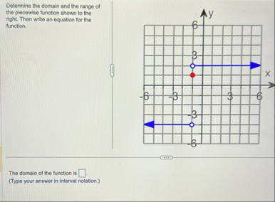 Determine the domain and the range of the piecewise | Chegg.com