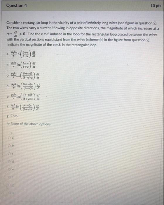 Solved Consider a rectangular loop in the vicinity of a pair | Chegg.com
