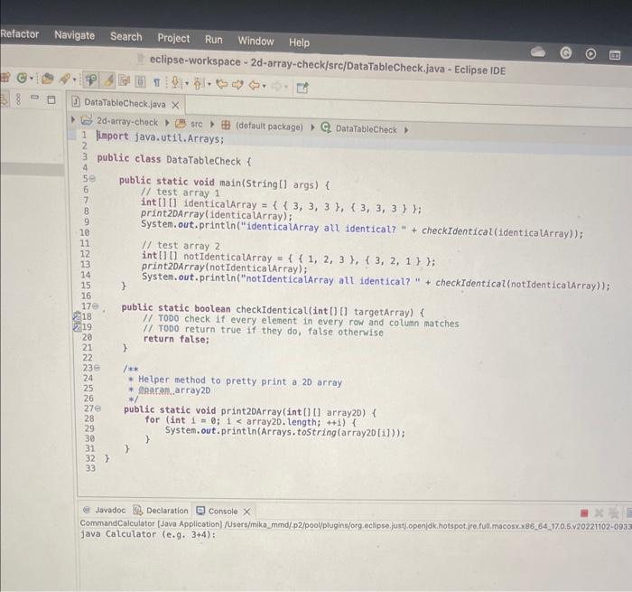 Solved Import the attached eclipse project and complete the | Chegg.com