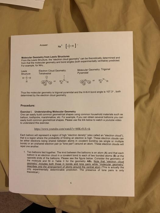 Solved Exercise Il Molecular Models Molecular Formula from | Chegg.com