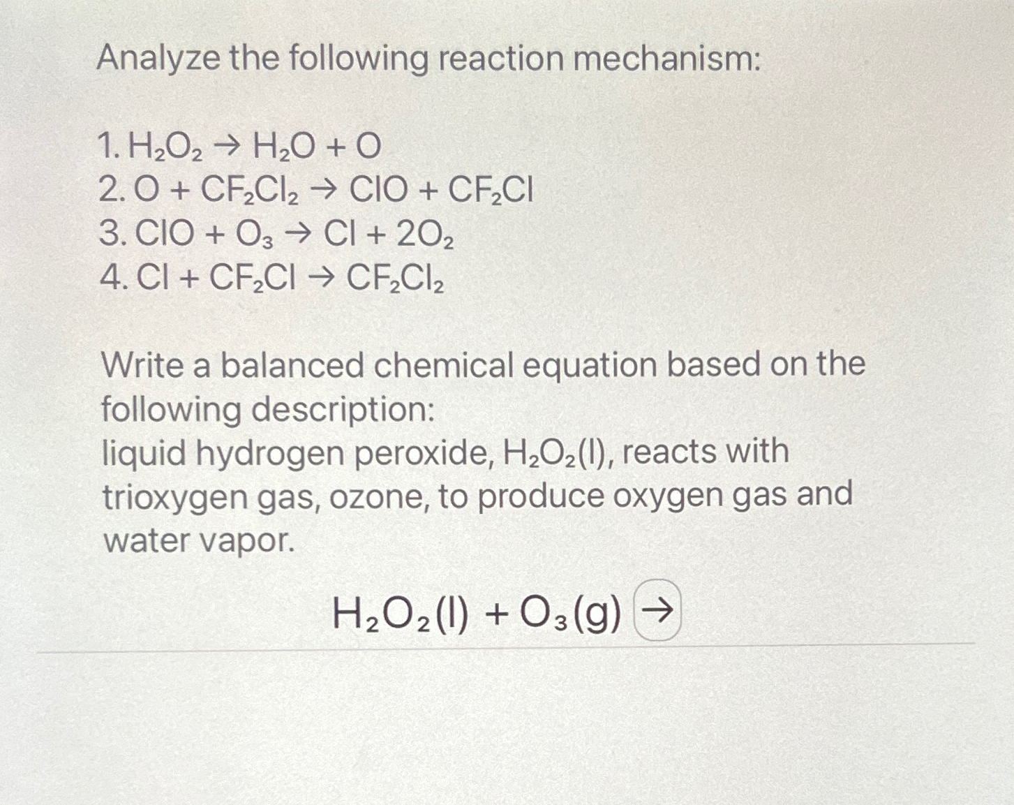 Solved Analyze the following reaction mechanism: | Chegg.com