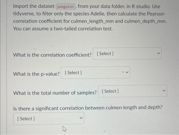 Import the dataset from your data folder, in R | Chegg.com