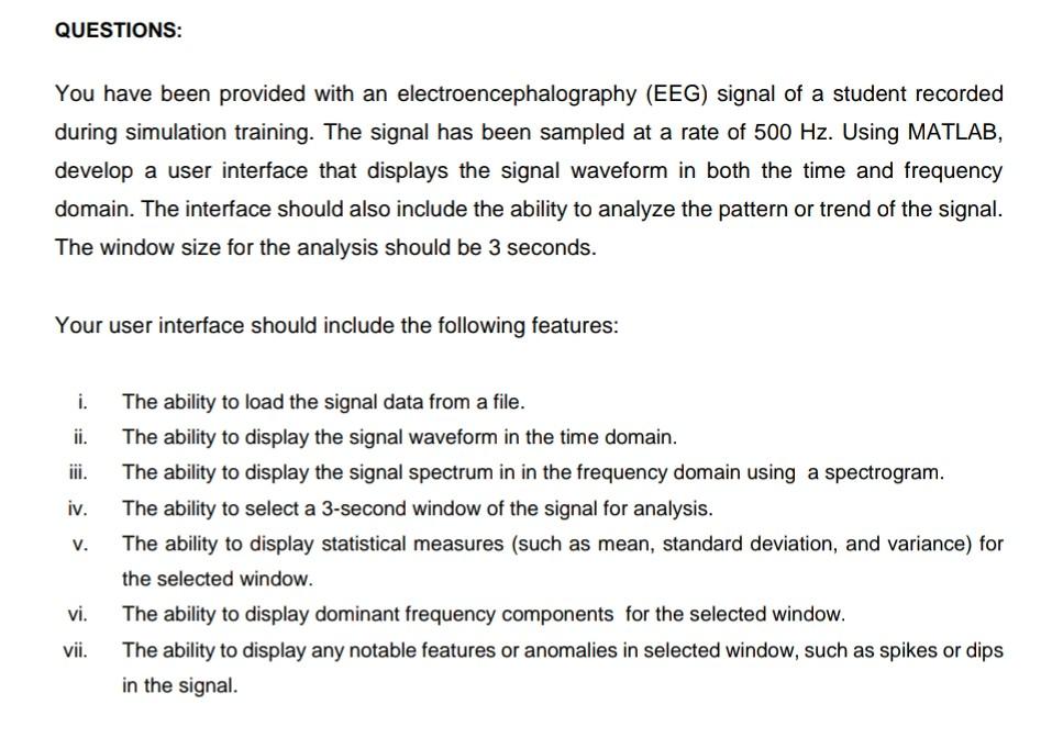 Solved You have been provided with an electroencephalography | Chegg.com