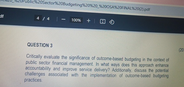 High Quality SOLUTION Critically evaluate the significance of outcome-based | Chegg.com