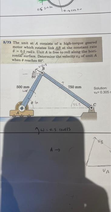 Solved at the instant represented the triangular plate ABD | Chegg.com